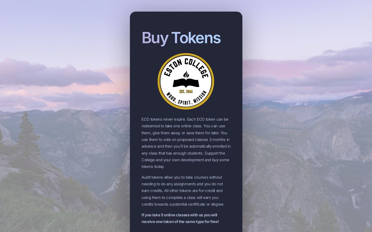 Buy Tokens